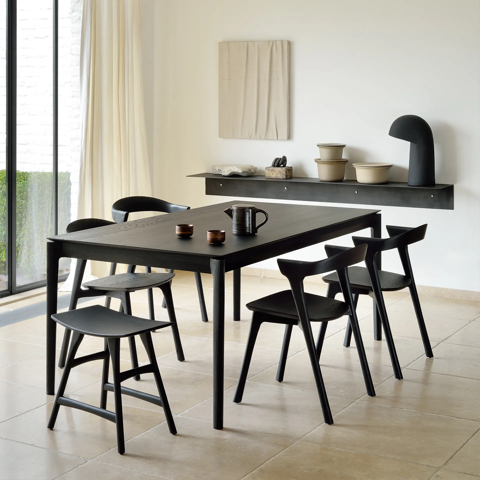 Buy Bok Extendable Dining Table Black Oak from Ethnicraft NO GA